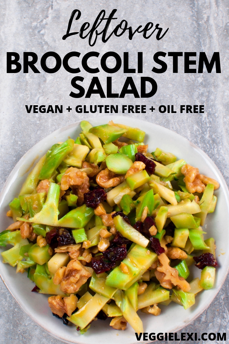 Leftover Broccoli Stem Salad - Veggie Lexi